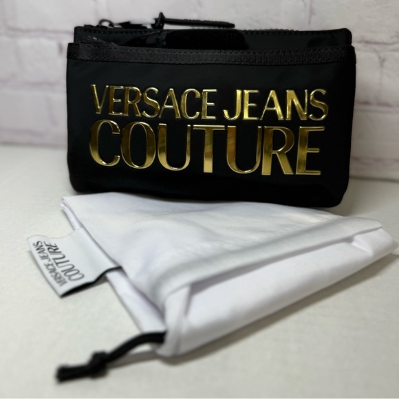 Versace Jeans Collection | Bags | New Versace Jeans Couture Black Gold ...